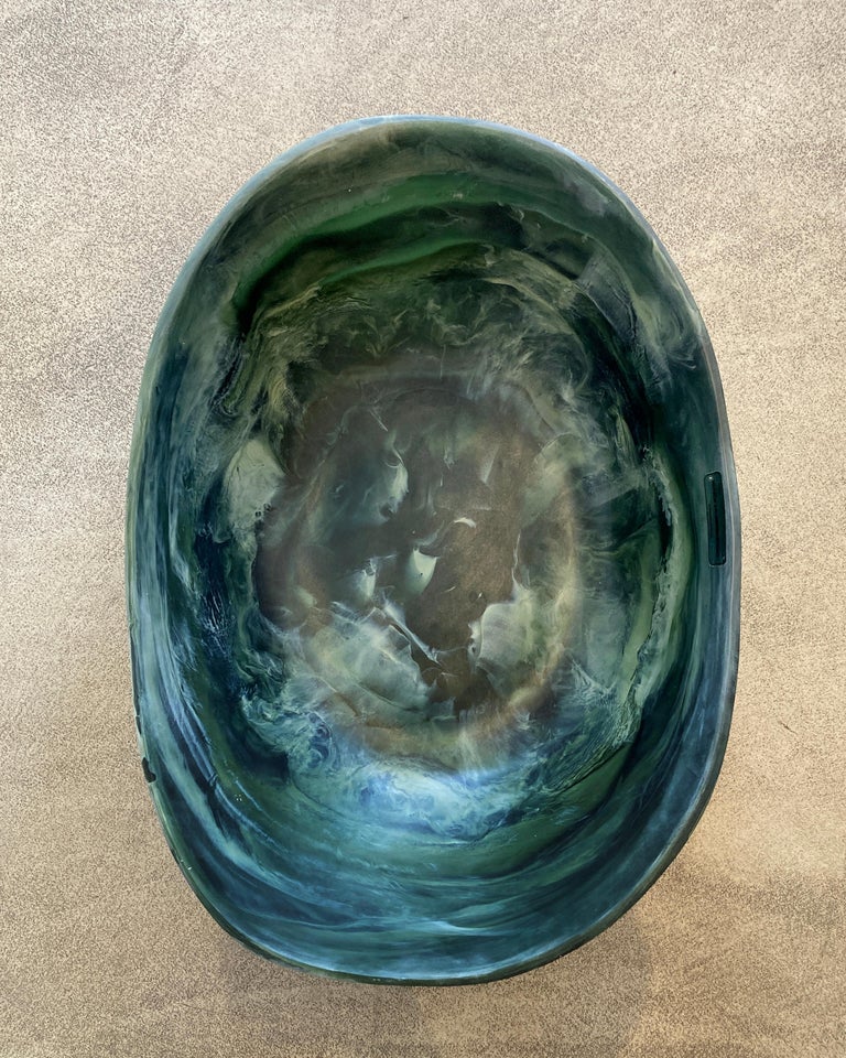 Emerald Green Resin Centerpiece by Monica Calderon at 1stDibs