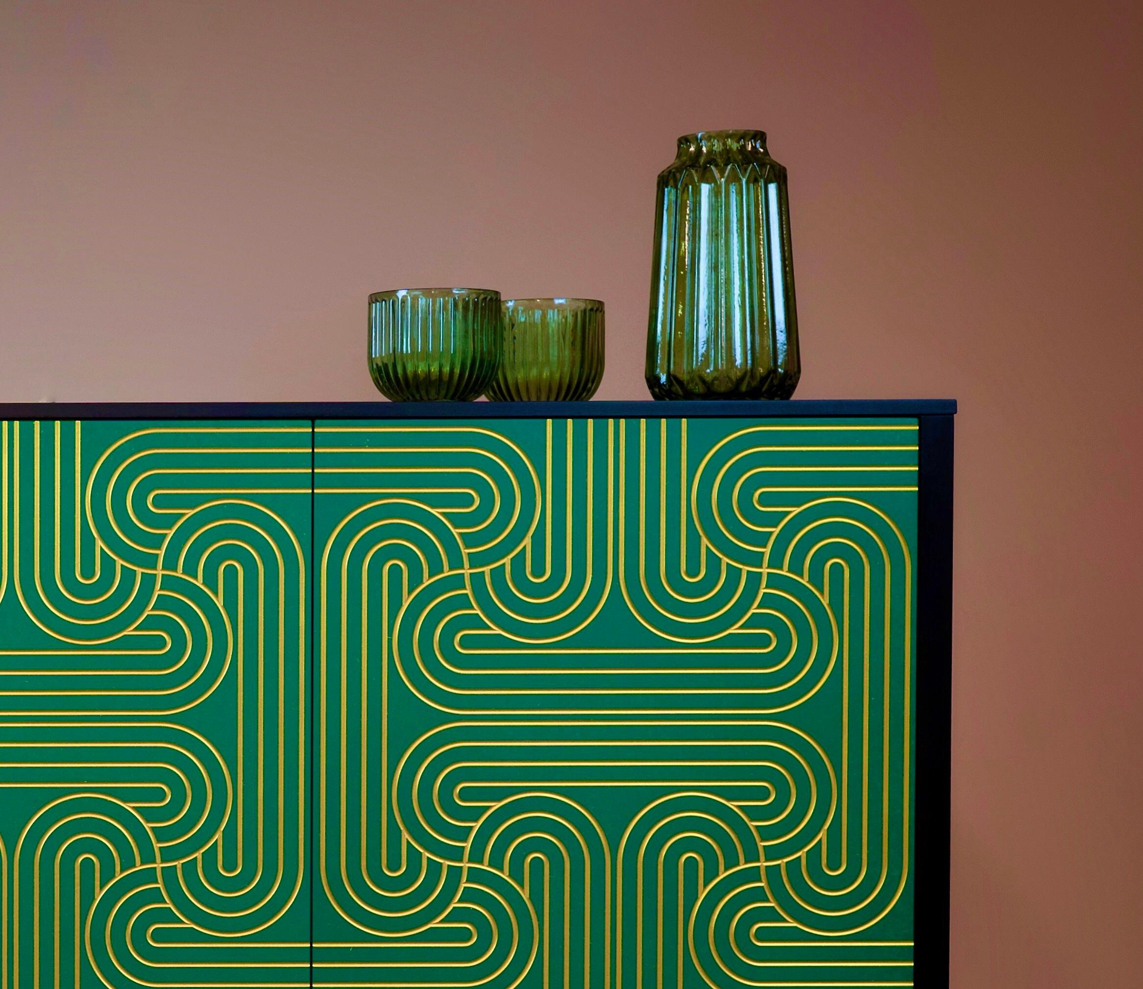 Emerald Loop Sideboard 4 Door by CoucouManou For Sale at 1stDibs