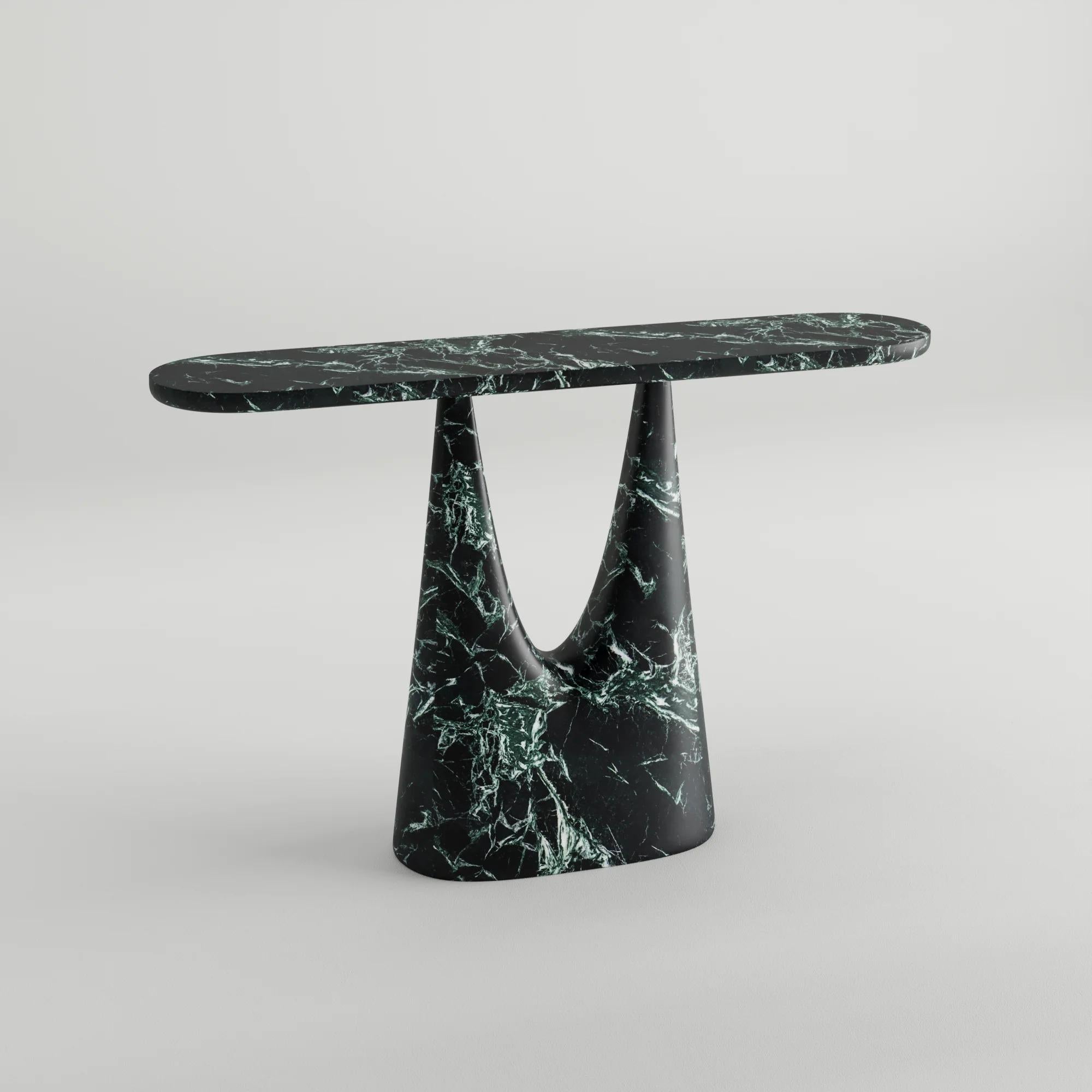 Emerald Marble Console Table For Sale at 1stDibs