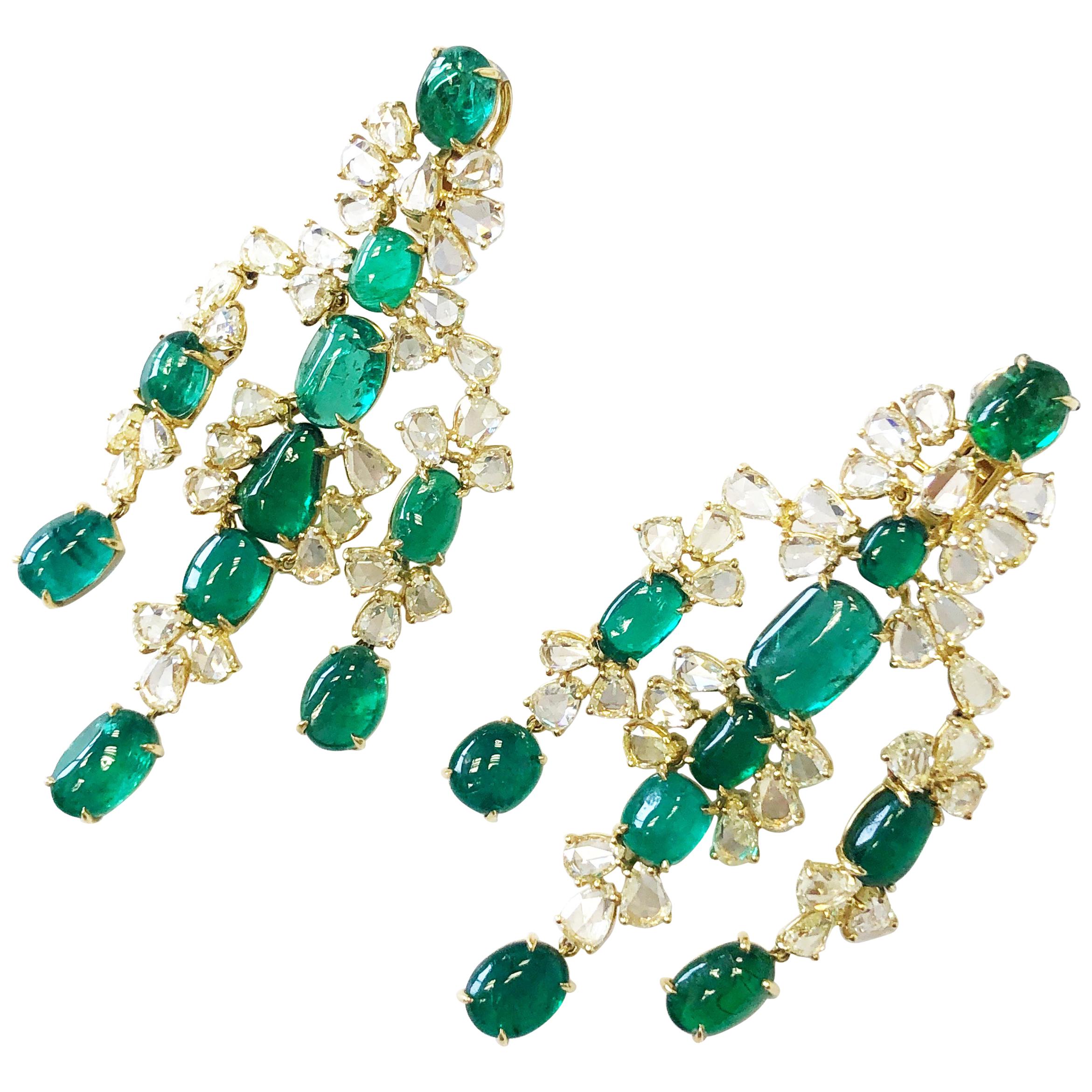 Emerald Crystal Earrings by JCM London For Sale at 1stDibs