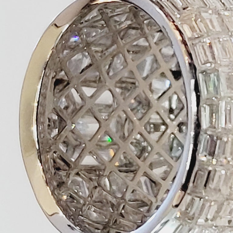 Emerald Pinky Ring Fascinating Invisible Setting For Sale at 1stDibs