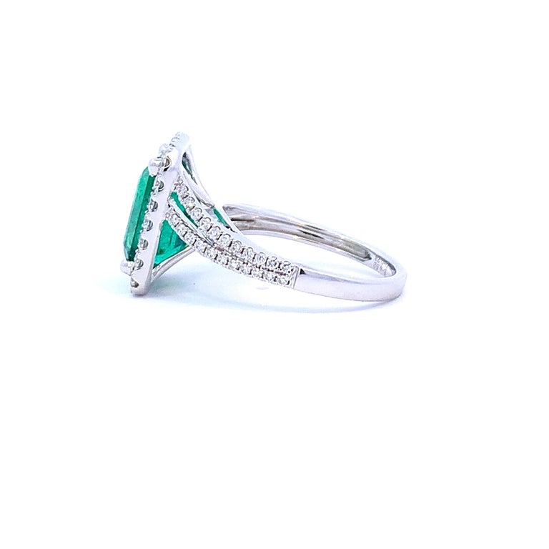 Emerald Twist Ring (ref #17367) GIA CETIFIED For Sale at 1stDibs