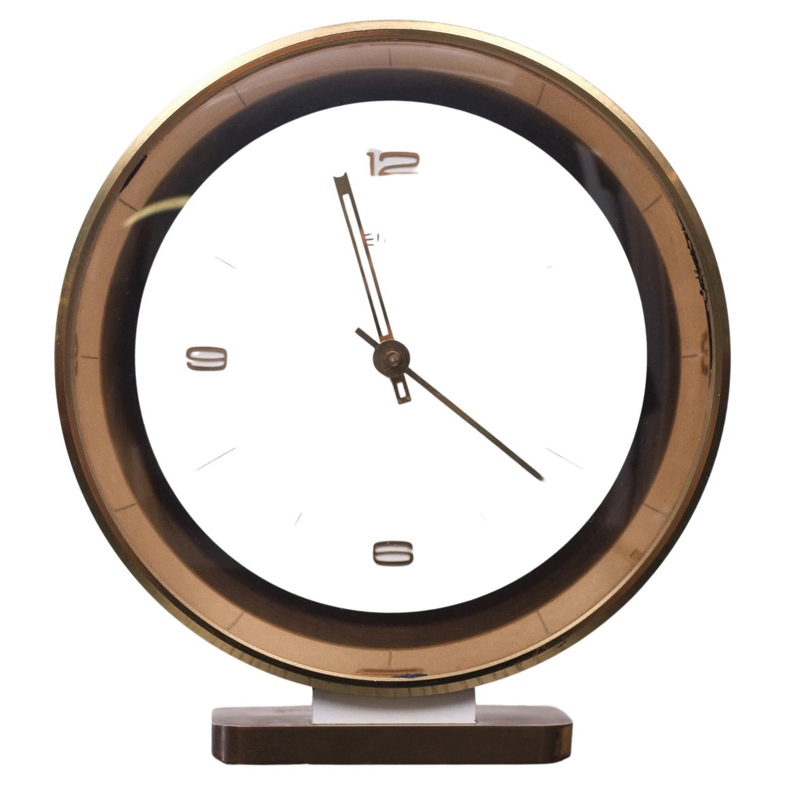 Emes Brass Table Clock 1960s Germany at 1stDibs | emes clock