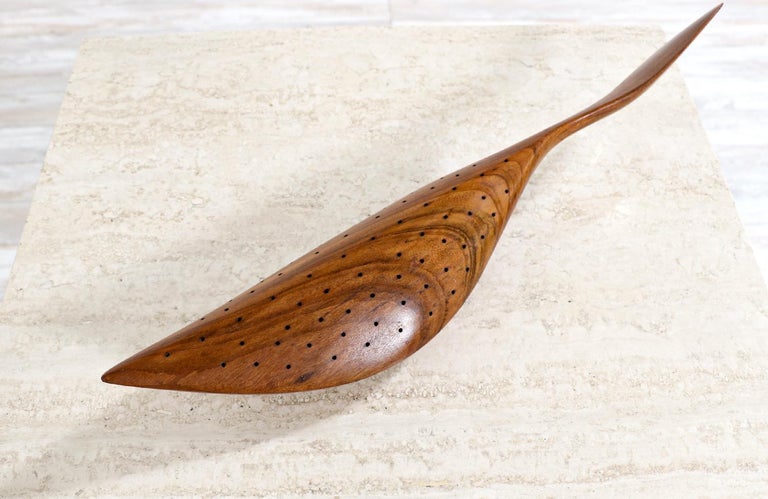 Emil Milan Teak Bissilon Bird Sculpture For Sale at 1stDibs