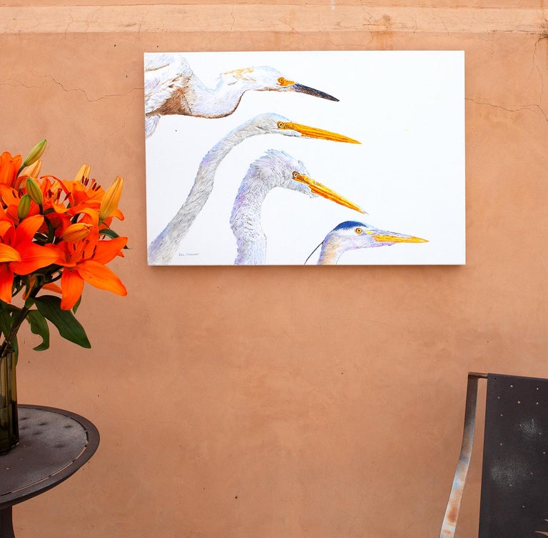 Emil Morhardt - Can Egrets Forget?, Original Painting For Sale at 1stDibs
