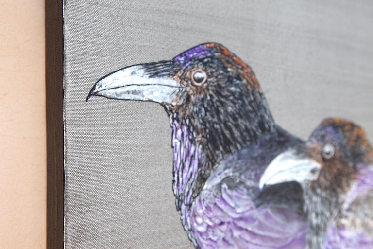 Emil Morhardt - Raven Couple, Original Painting For Sale at 1stDibs