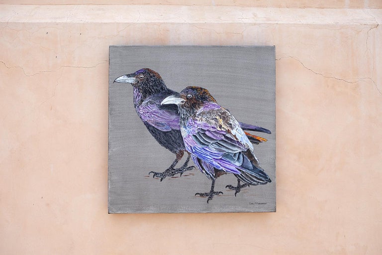 Emil Morhardt - Raven Couple, Original Painting For Sale at 1stDibs