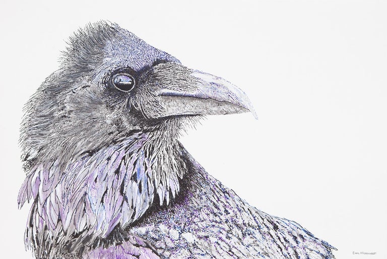 Emil Morhardt - Raven Sceptic, Original Painting For Sale at 1stDibs