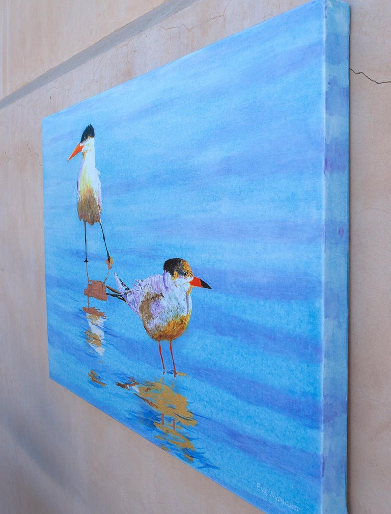 Emil Morhardt - Two Tentative Terns, Original Painting For Sale at 1stDibs