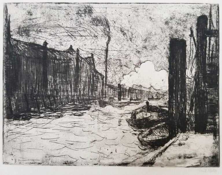 Emil Nolde - Hamburg, Freihafen (Hamburg Harbour) For Sale at 1stDibs