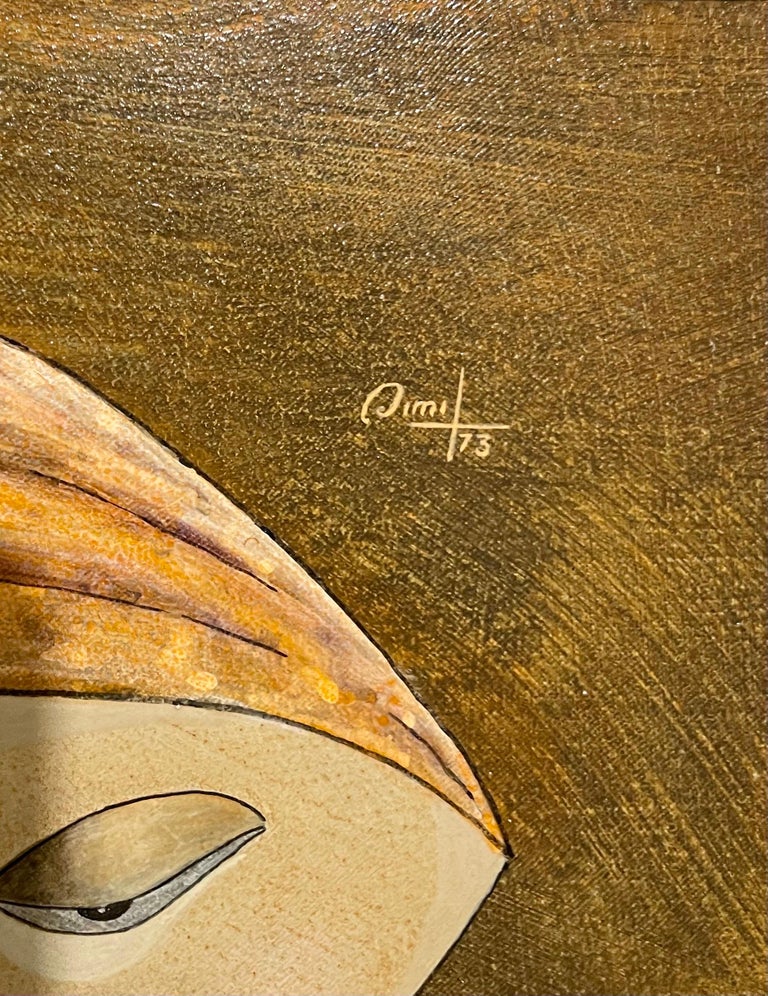 Emilcar Similien (SIMIL) - 1973 Haitian Mod Oil Painting Portrait of ...