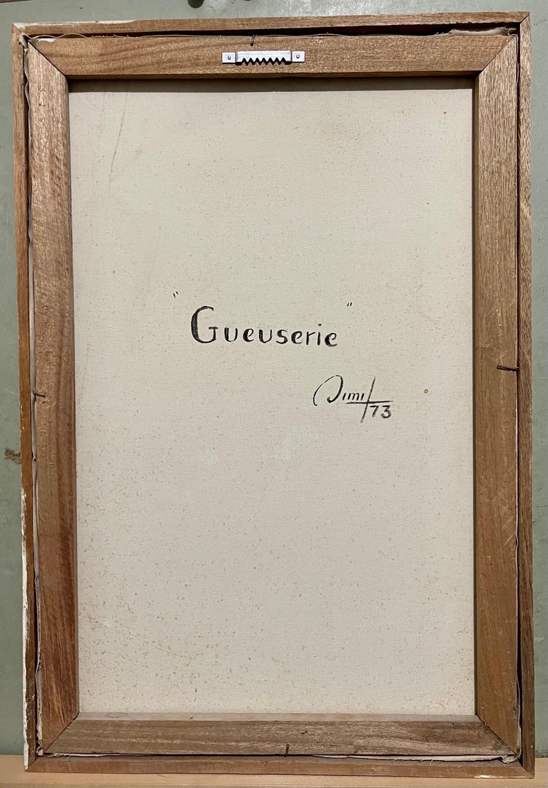 Emilcar Similien (SIMIL) - 1973 Haitian Mod Oil Painting Portrait of ...