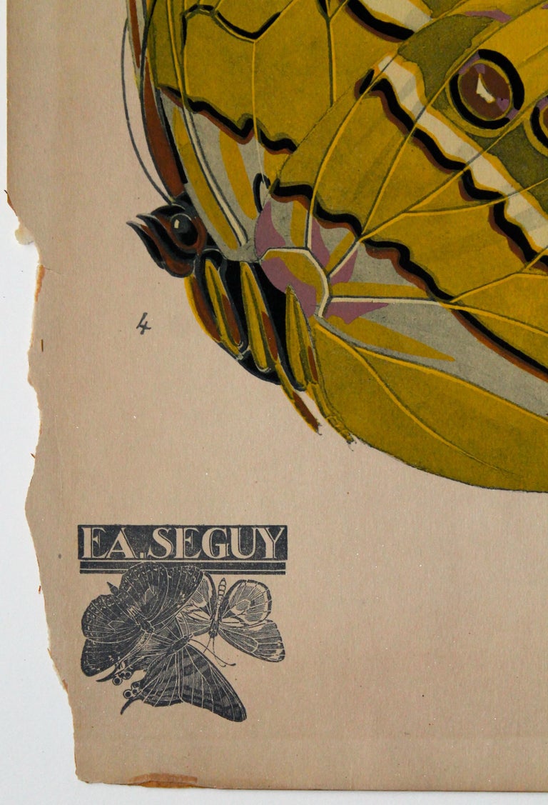 Emile-Alain Seguy "Papillons' Plate 4 French Art Deco at 1stDibs