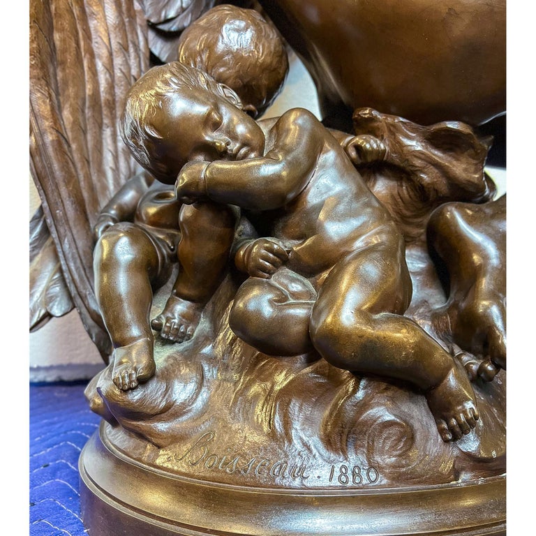 Emile-Andre Boisseau - Bronze Female Statue "Le Crépuscule" by Emile ...