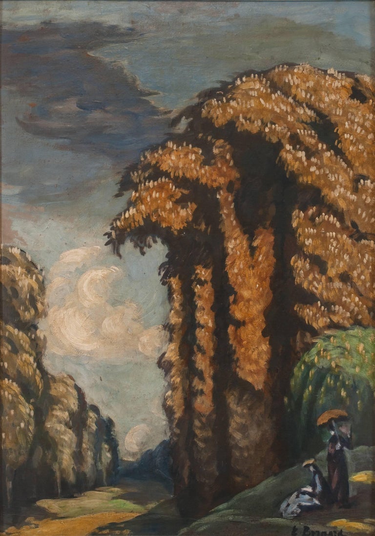 Émile Bernard - Emile Bernard "Paysage of Saint Cloud" 1931 Oil on ...