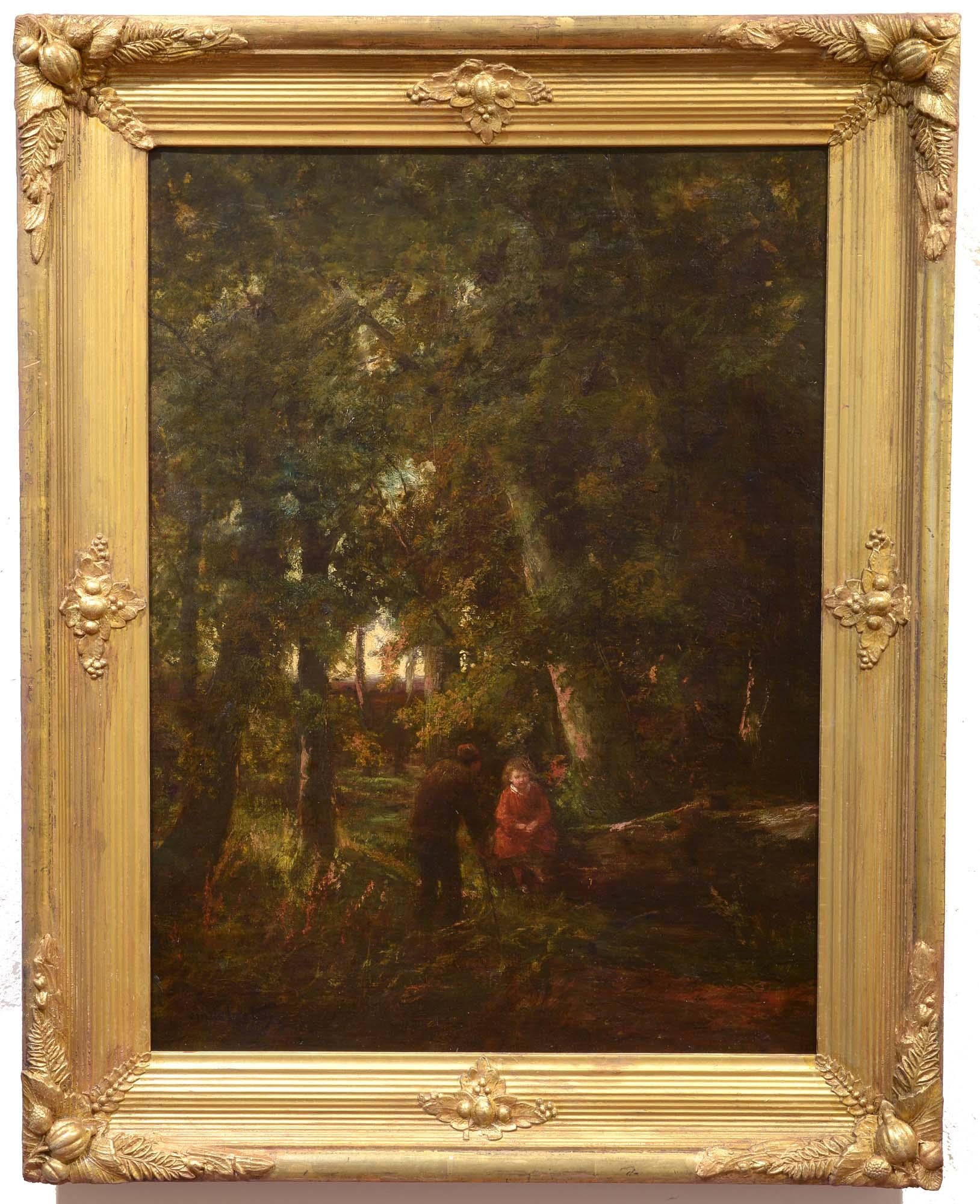 Emile Breton - In the Barbizon Forest, Emile Breton, France, Landscape ...