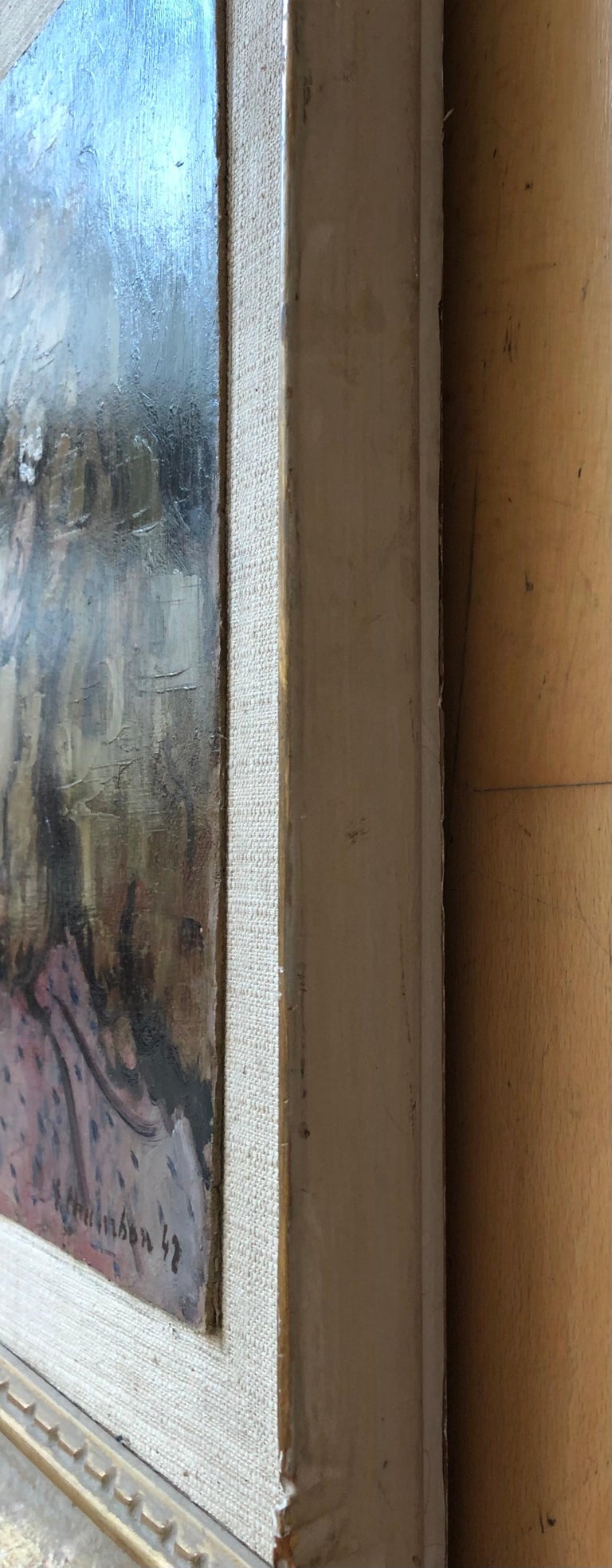 Emile Chambon - Portrait of Young Blonde Woman For Sale at 1stDibs