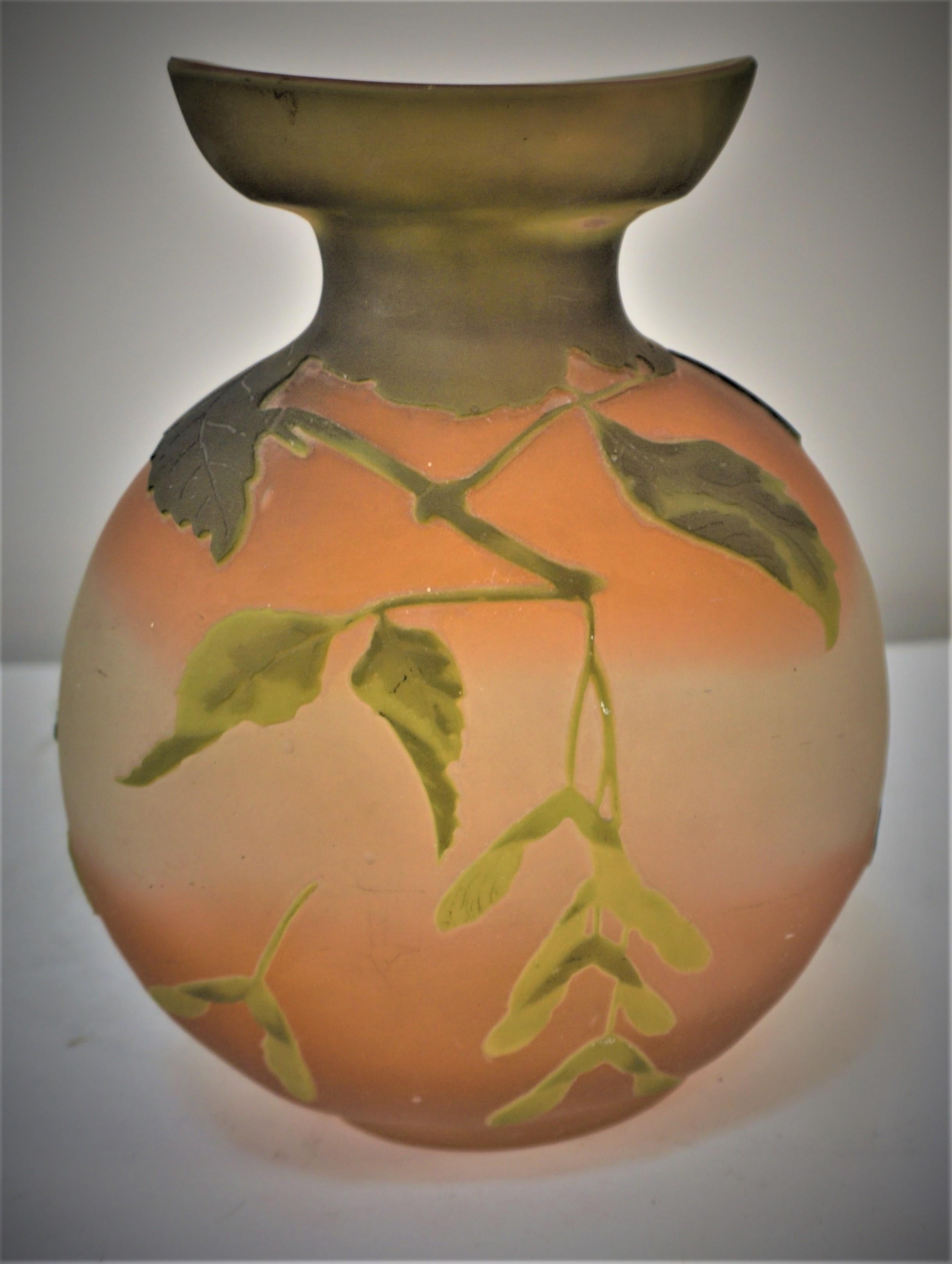 Emile Galle Cameo Glass Vase at 1stDibs