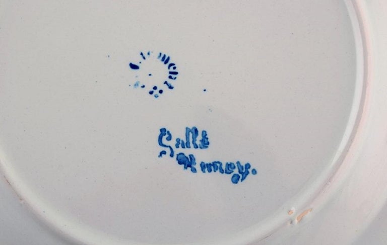 Emile Gallé for St. Clement Nancy, Twelve Antique Plates in Hand ...