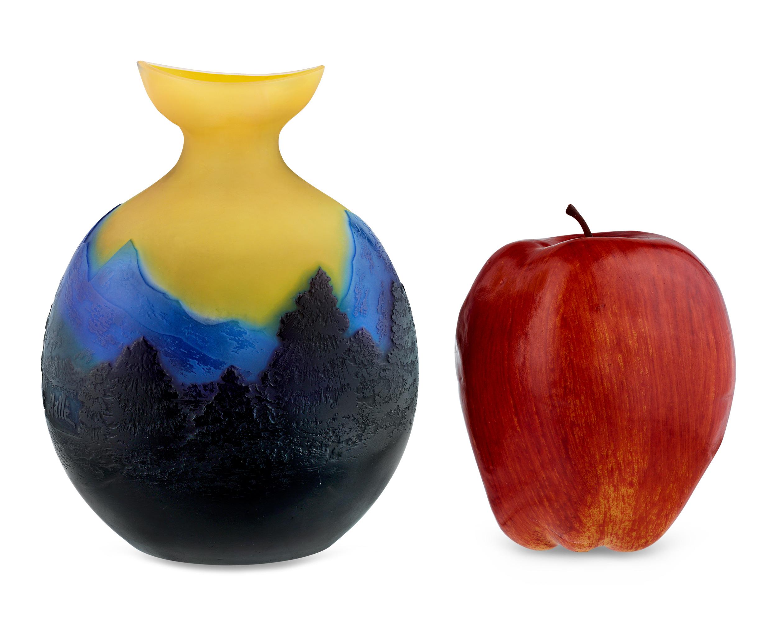 Émile Gallé Landscape Glass Vase For Sale at 1stDibs