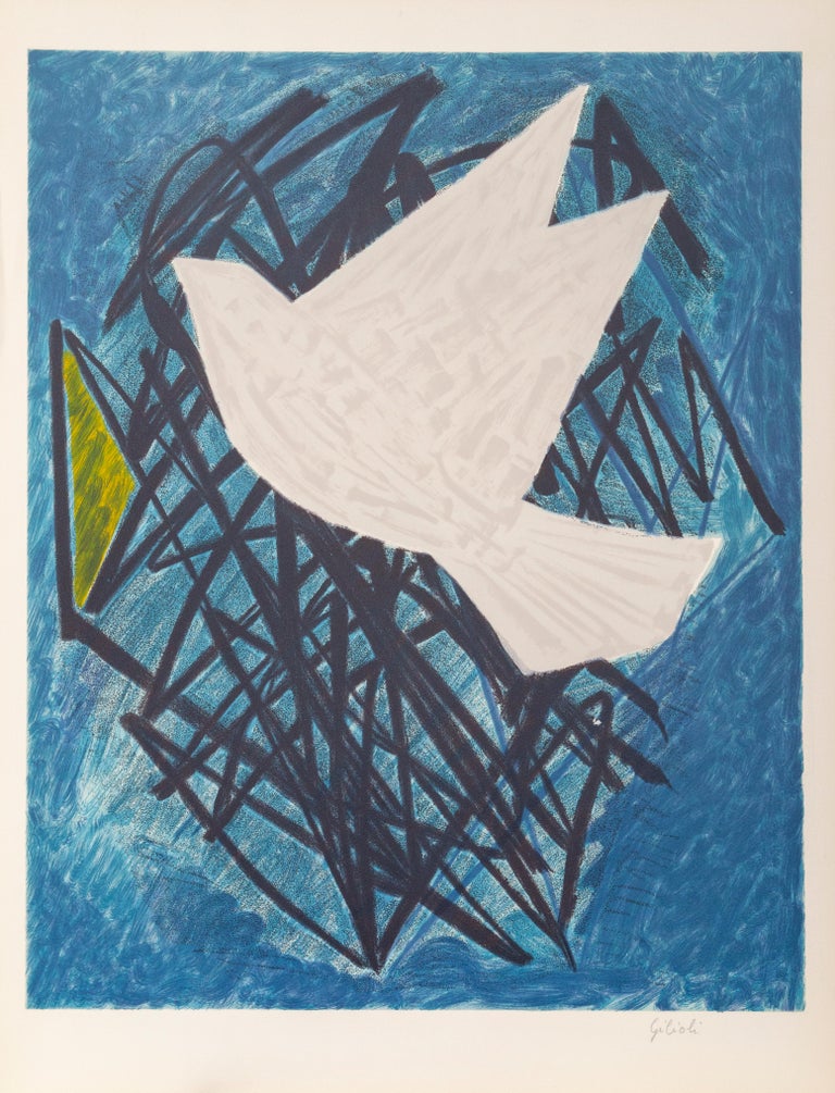 Emile Gilioli - The Dove, Modern Lithograph by Emile Gilioli For Sale ...