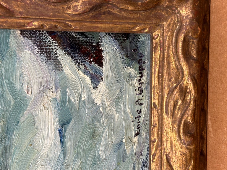 Emile Gruppe - Bass Rocks, seascape by Cape Ann Master, thick paint and ...