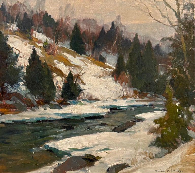 Emile Gruppe - Winter River For Sale at 1stDibs