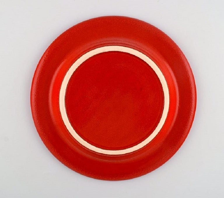 Emile Henry, France, Eight Lunch Plates in Glazed Stoneware, Mid-20th C ...