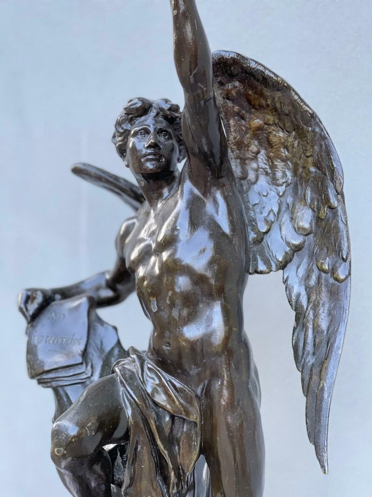 Emile Louis Picault Scultura II genio umano XX Secolo For Sale at 1stDibs