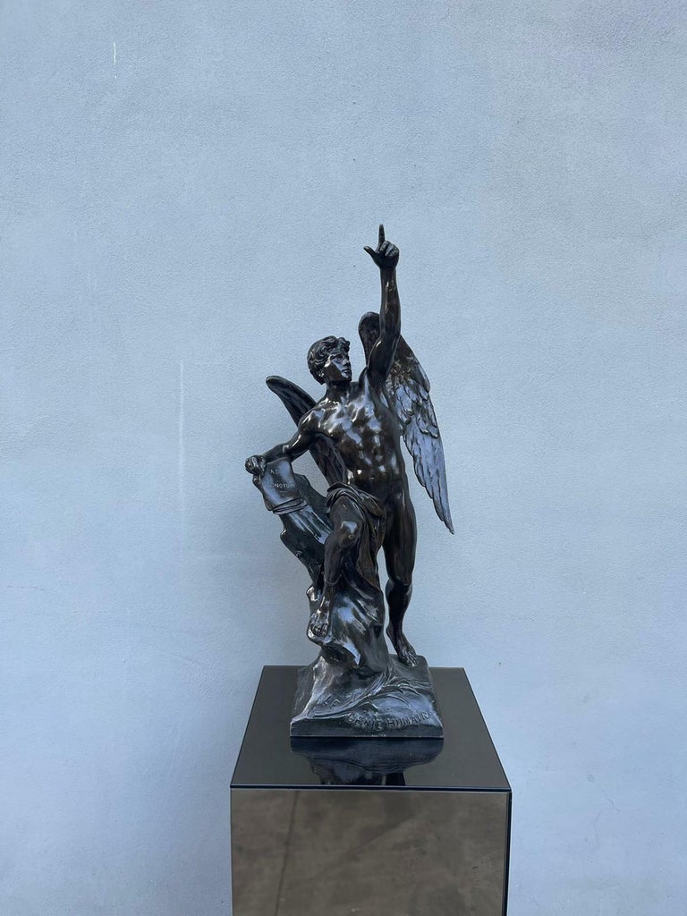 Emile Louis Picault Scultura II genio umano XX Secolo For Sale at 1stDibs