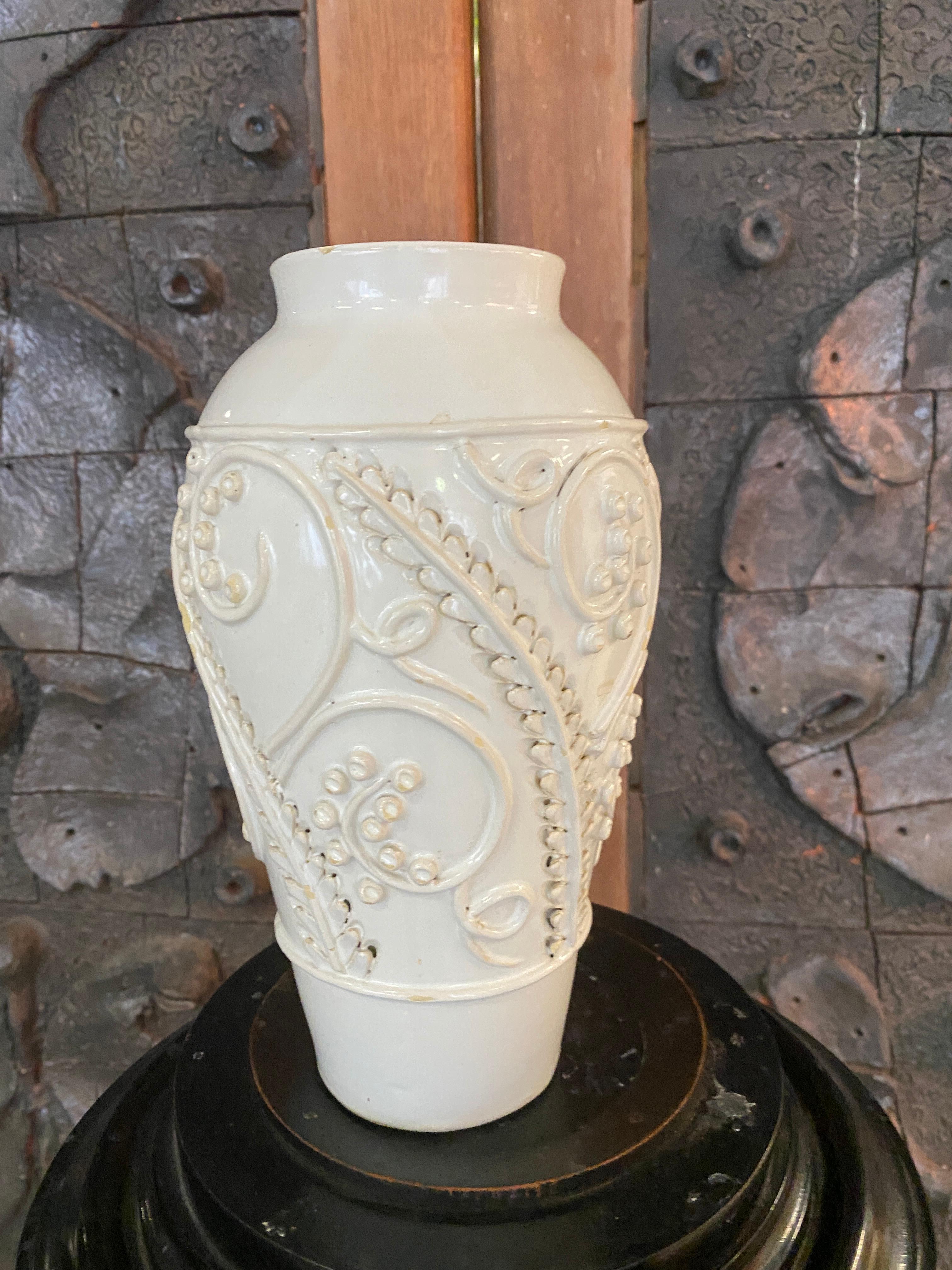 Emile Tessier Art Deco Ceramic Vase, Malicorne, circa 1930-1950 For ...