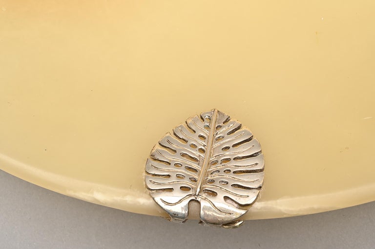 Emilia Castillo Alabaster and Sterling Silver Bowl For Sale at 1stDibs