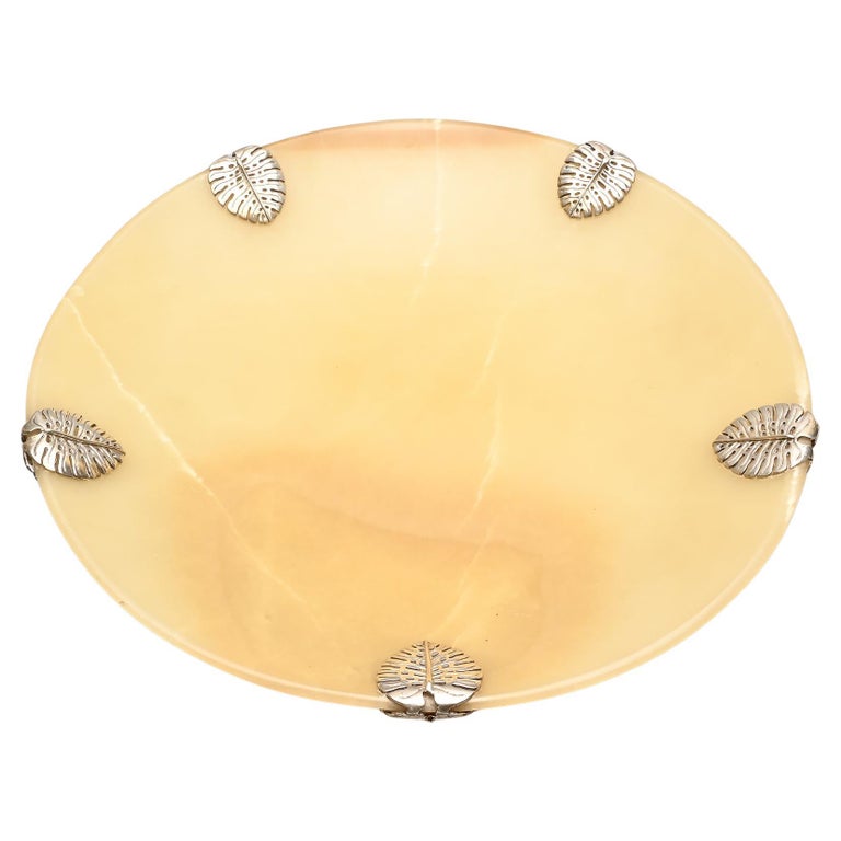 Emilia Castillo Alabaster and Sterling Silver Bowl For Sale at 1stDibs