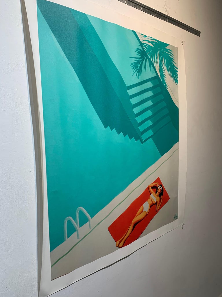 Emilie Arnoux - Pool Side For Sale at 1stDibs