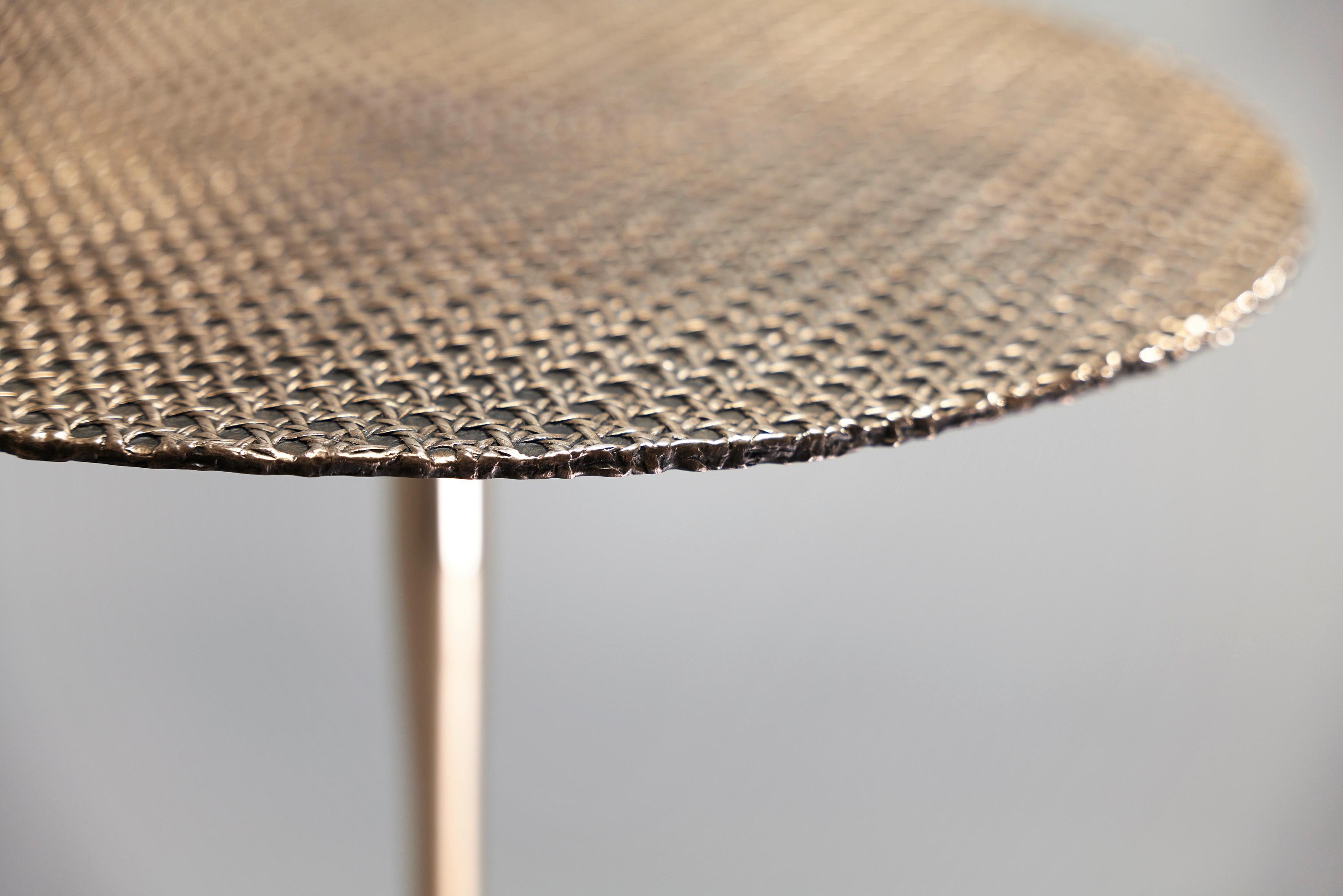 Emilie White Bronze and Marble Coffee Table by Irene Ganser Ulreich For ...