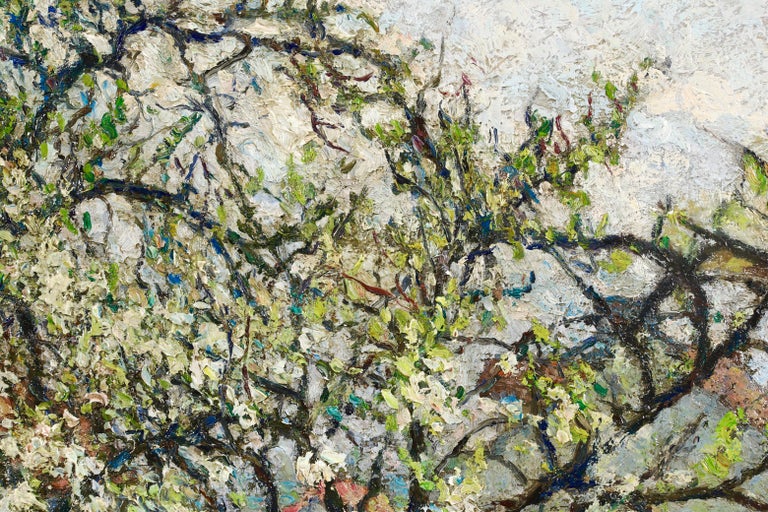 Emilio Boggio - A Garden in Spring - Impressionist Landscape Oil ...