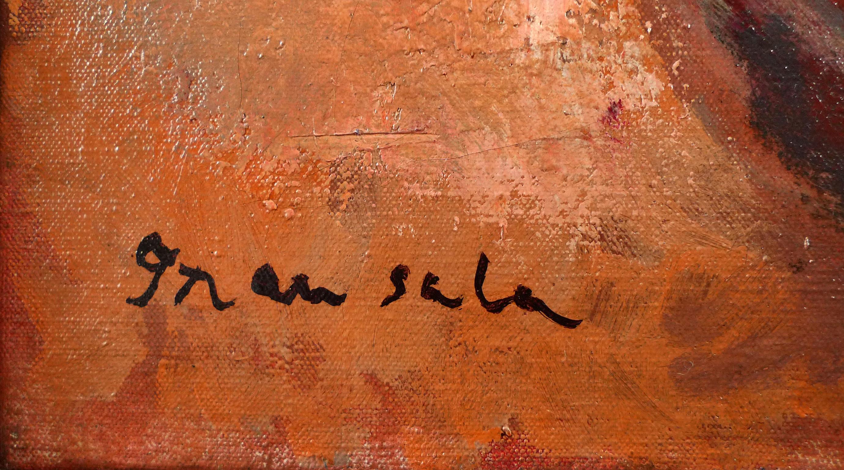 Emilio Grau Sala - "Checkers" Mother and Child Interior, 20th Century ...