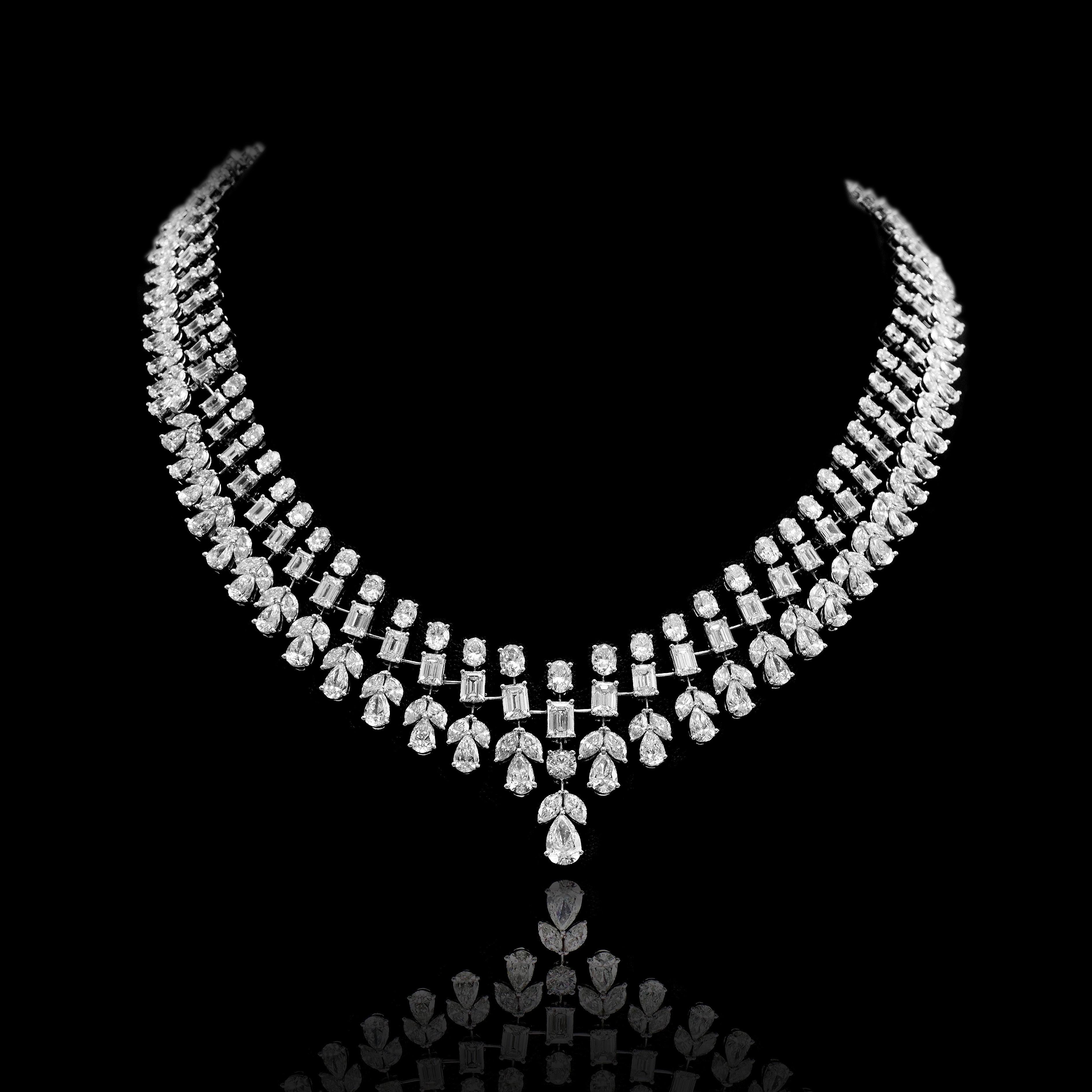Emilio Jewelry 51.40 Carat Red Carpet Diamond Necklace For Sale at 1stDibs