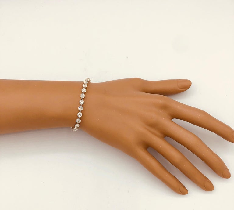 Emilio Jewelry Floating Diamond Bracelet .30 Carat Each Diamond at 1stDibs