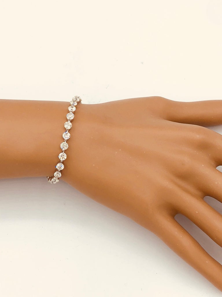 Emilio Jewelry Floating Diamond Bracelet .30 Carat Each Diamond at 1stDibs