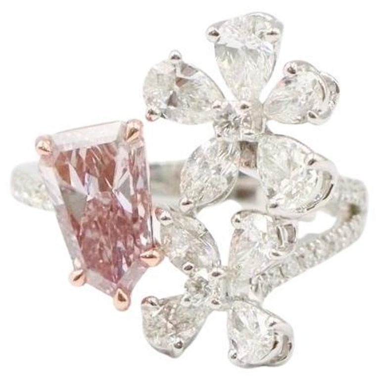 Emilio Jewelry Gia Certified 3.15 Carat Shield Cut Pink Diamond Ring ...