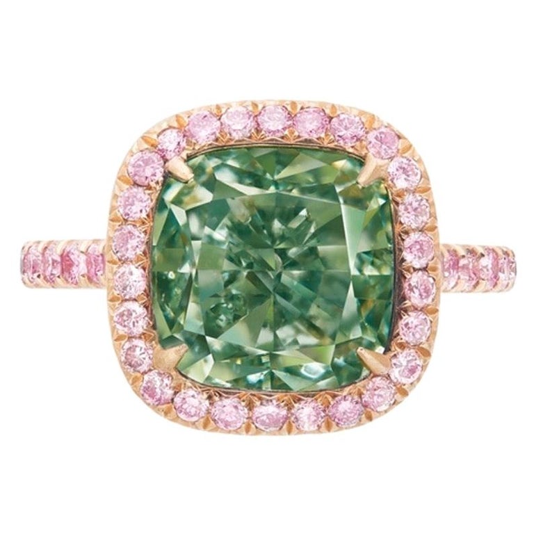 Emilio Jewelry GIA Certified 6.00 Carat Fancy Intense Green Diamond ...