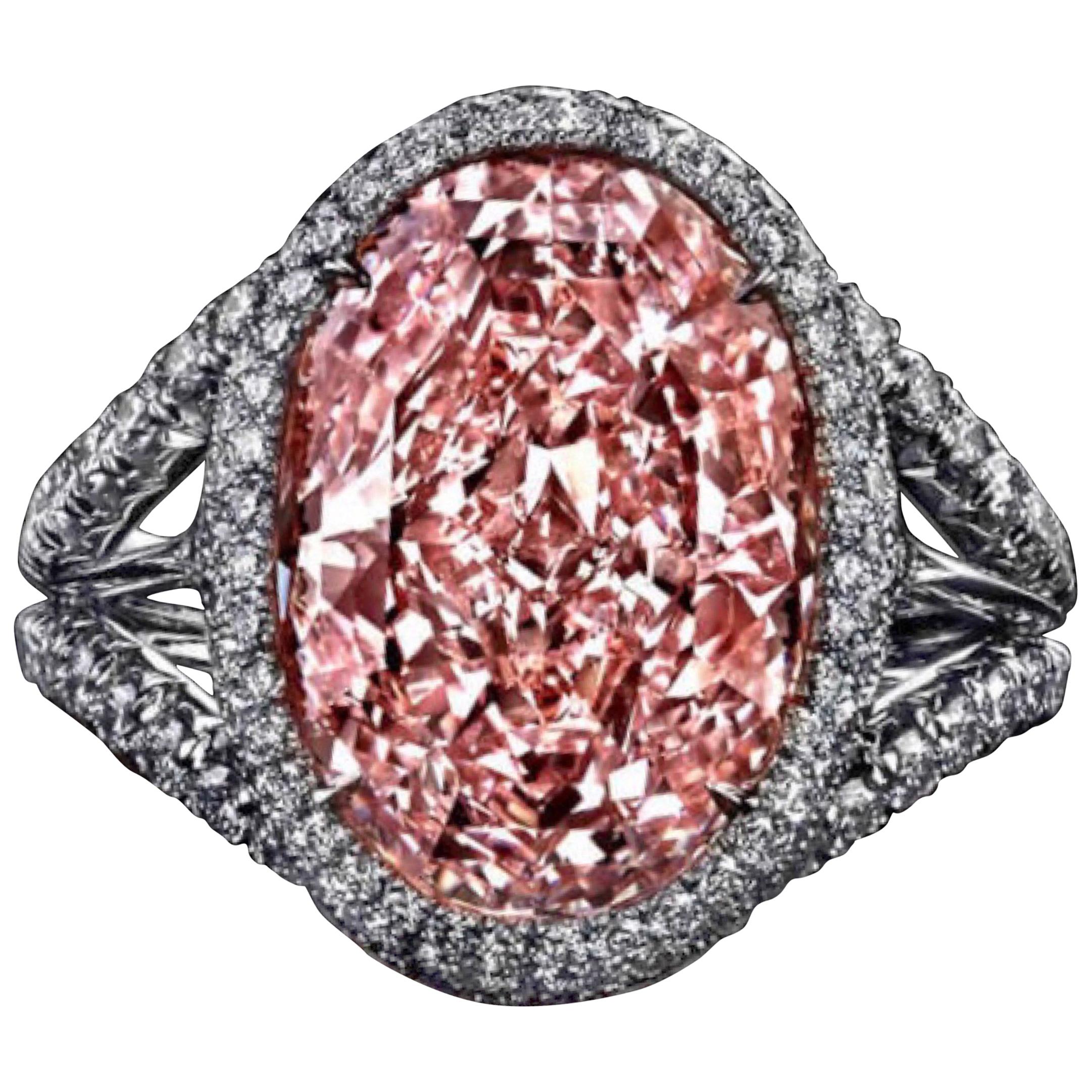 Emilio Jewelry GIA Certified 6.50 Carat Fancy Purple Pink Diamond Ring ...