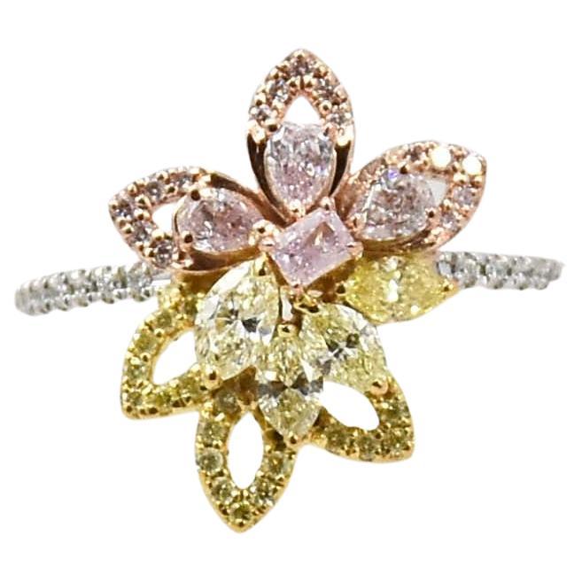 Emilio Jewelry Handmade Micro Pave Diamond Flower Ring at 1stDibs ...