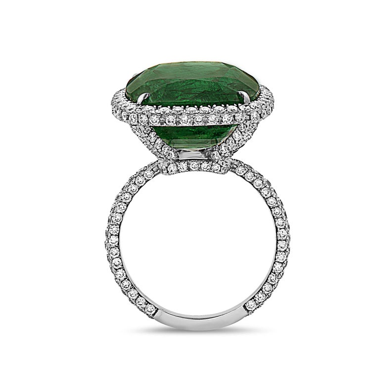 Emilio Jewelry Stunning Large Emerald Ring 17.00 Carat Ring at 1stDibs ...