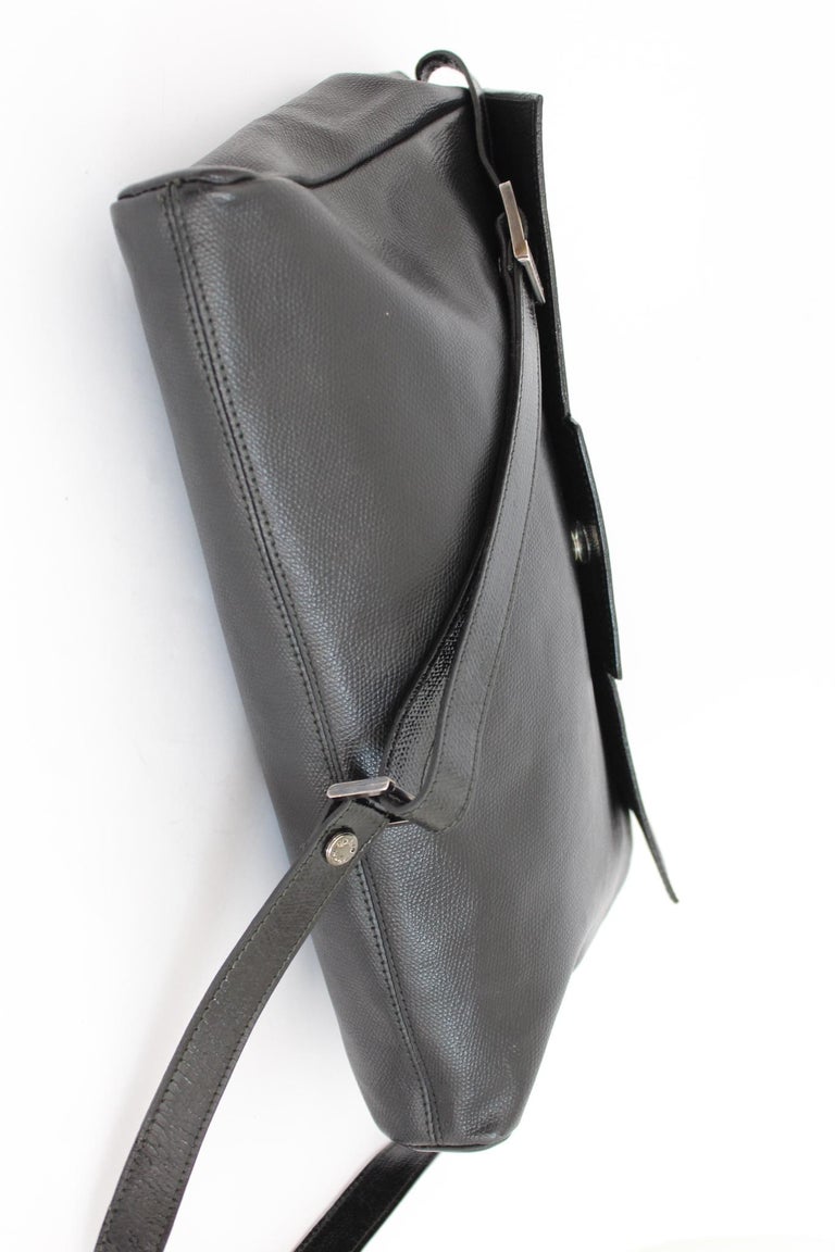 Emilio Pucci Black Leather Vintage Shoulder Bag at 1stDibs
