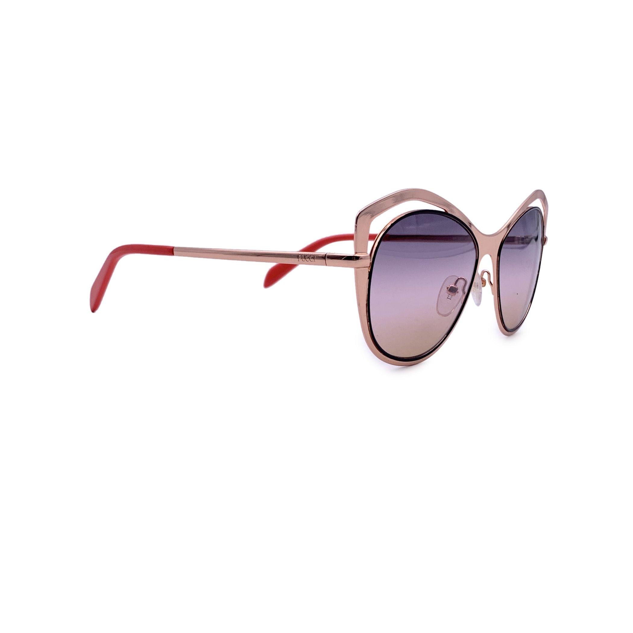 Emilio Pucci Cat Eye Gold Sunglasses EP 130 28B 56/17 140 mm For Sale ...