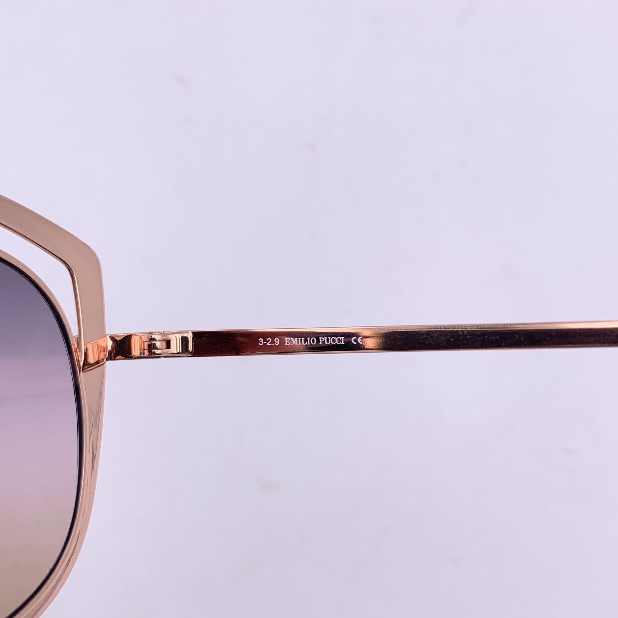 Emilio Pucci Cat Eye Gold Sunglasses EP 130 28B 56/17 140 mm For Sale ...