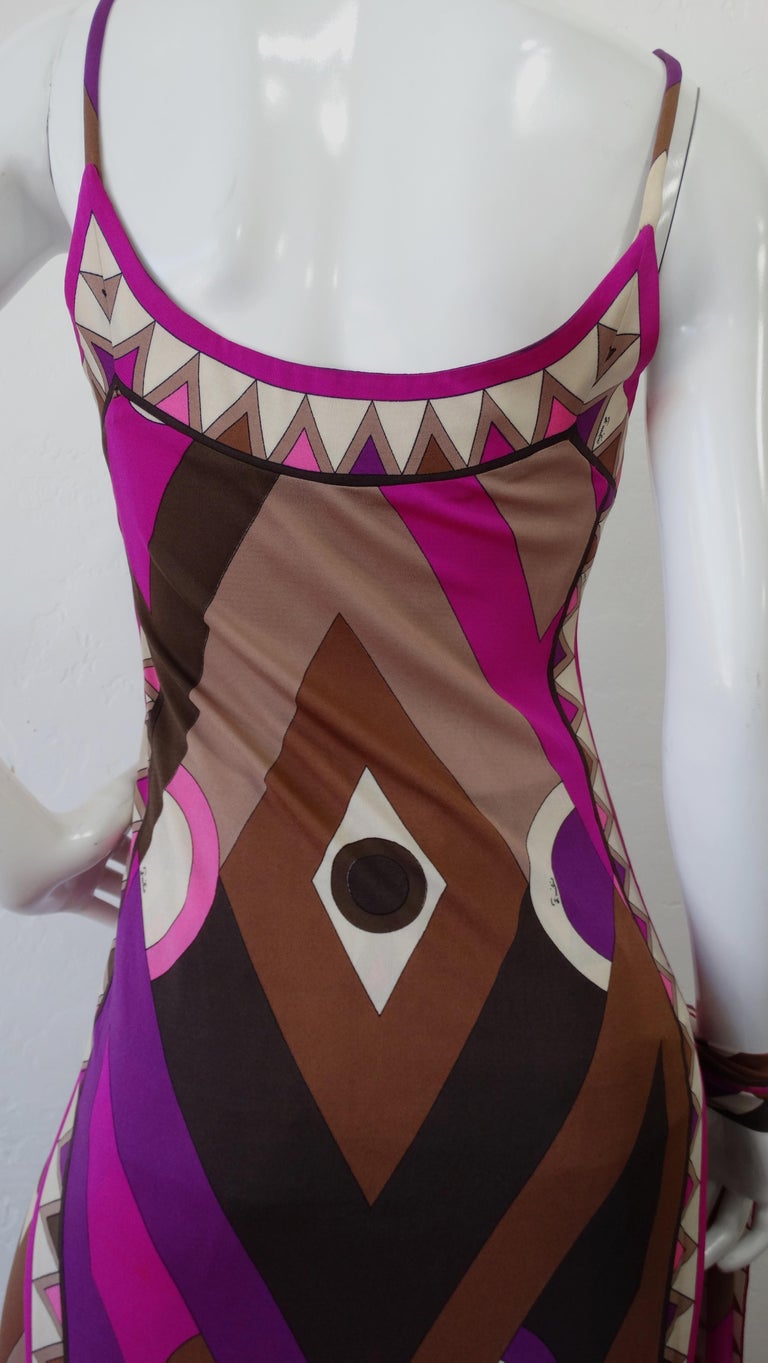 Emilio Pucci Long Tunic, Palazzos and Fringed Scarf circa 1970s at 1stDibs