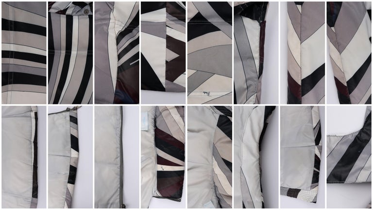 EMILIO PUCCI Pre-Fall 2012 Firenze Op Art Hooded Ski Snow Puffer Vest ...